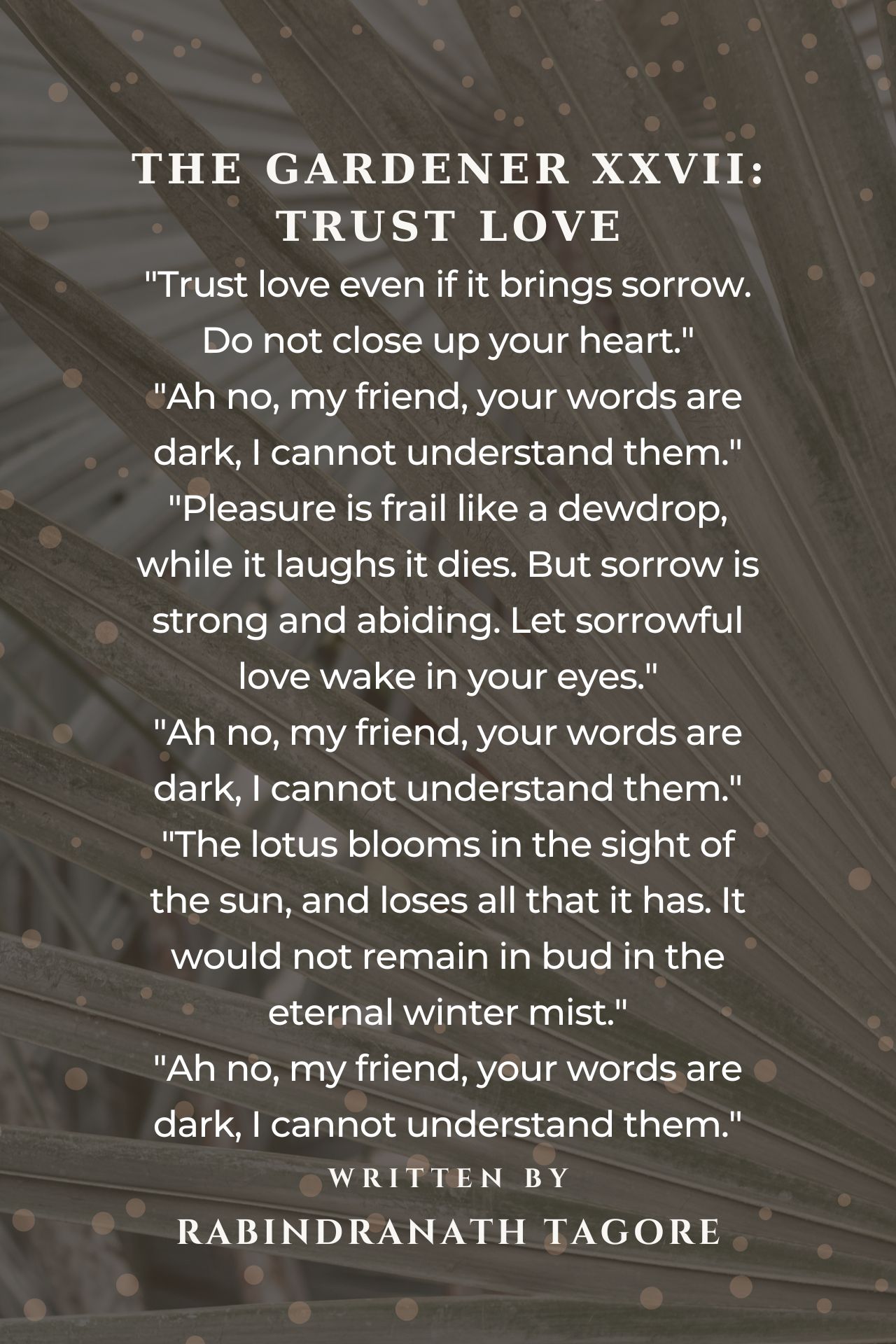 Rabindranath Tagore Love Quotes