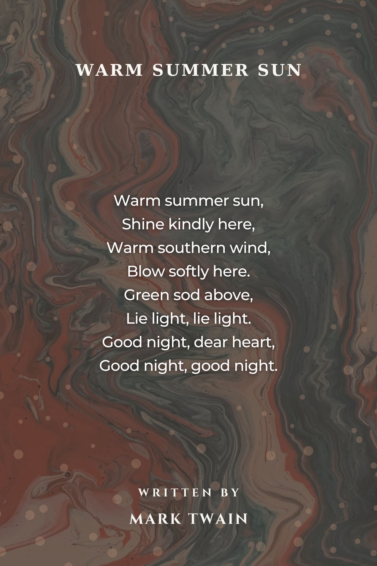Summer Poem Mark Twain