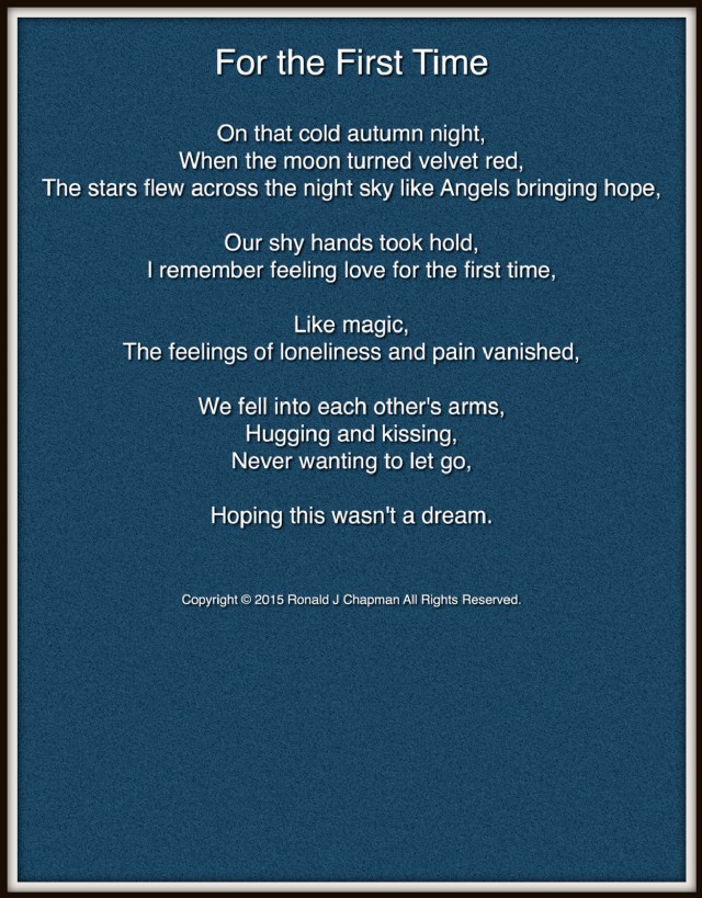 The First Time Poem A New Man. I Wonder If Anyone Will Notice | By