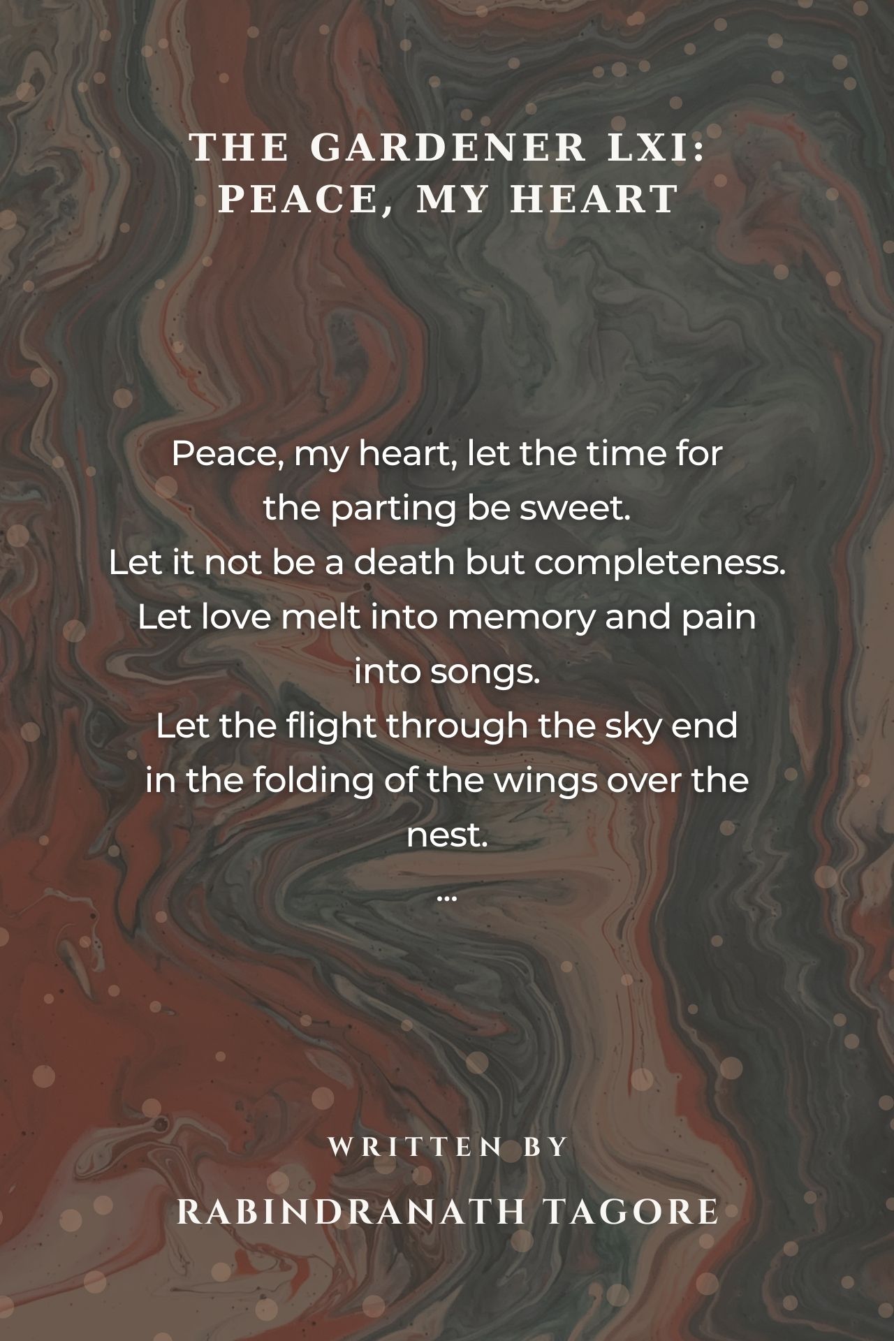 Rabindranath Tagore Poems For Funerals