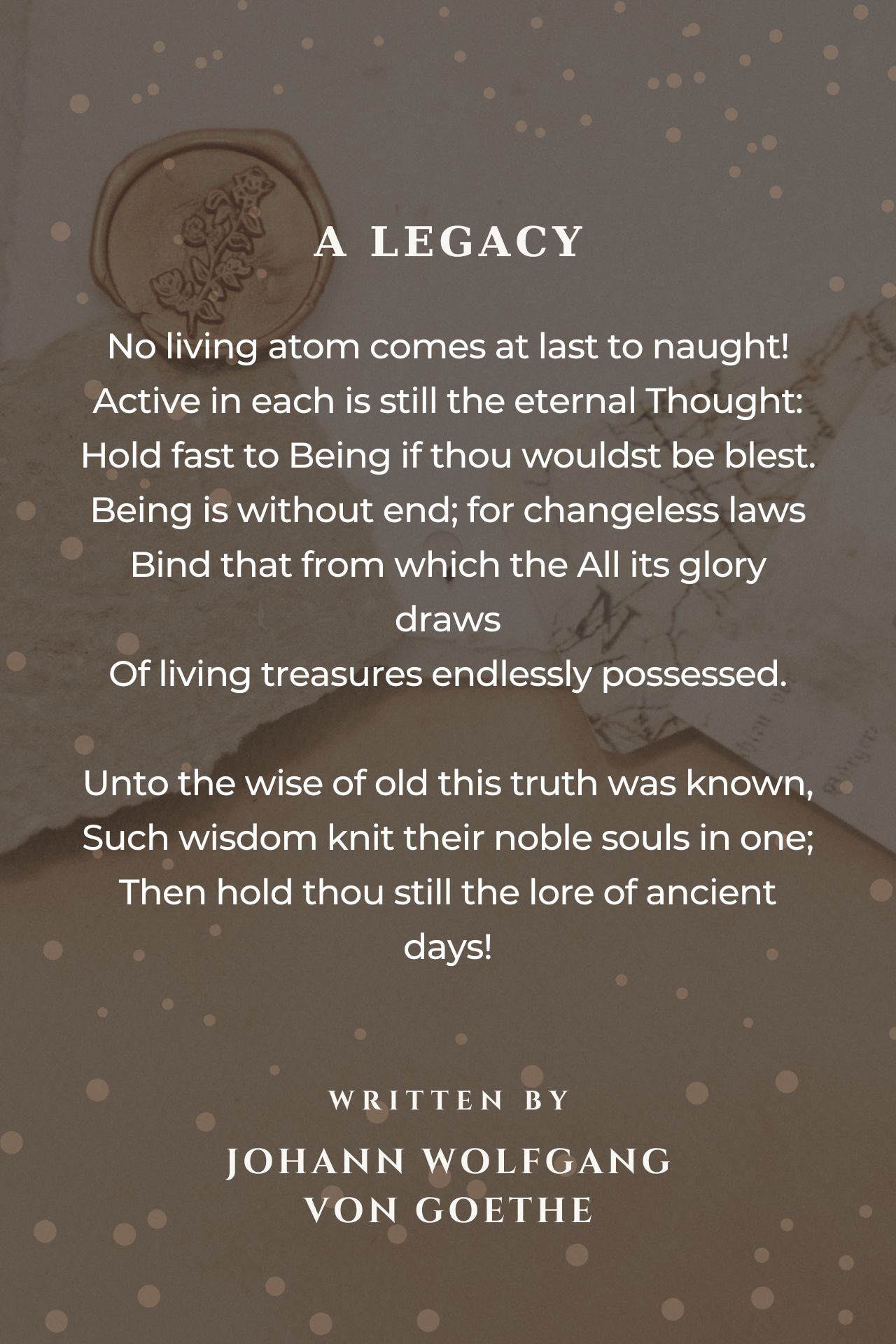 Goethe Poem Quotes Restless Love Restless Love Poem By Johann