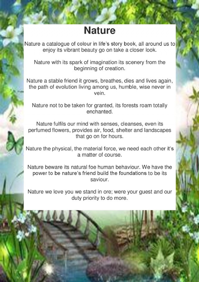 Short Poem On Nature In English For Cl 6th Grade - Infoupdate.org
