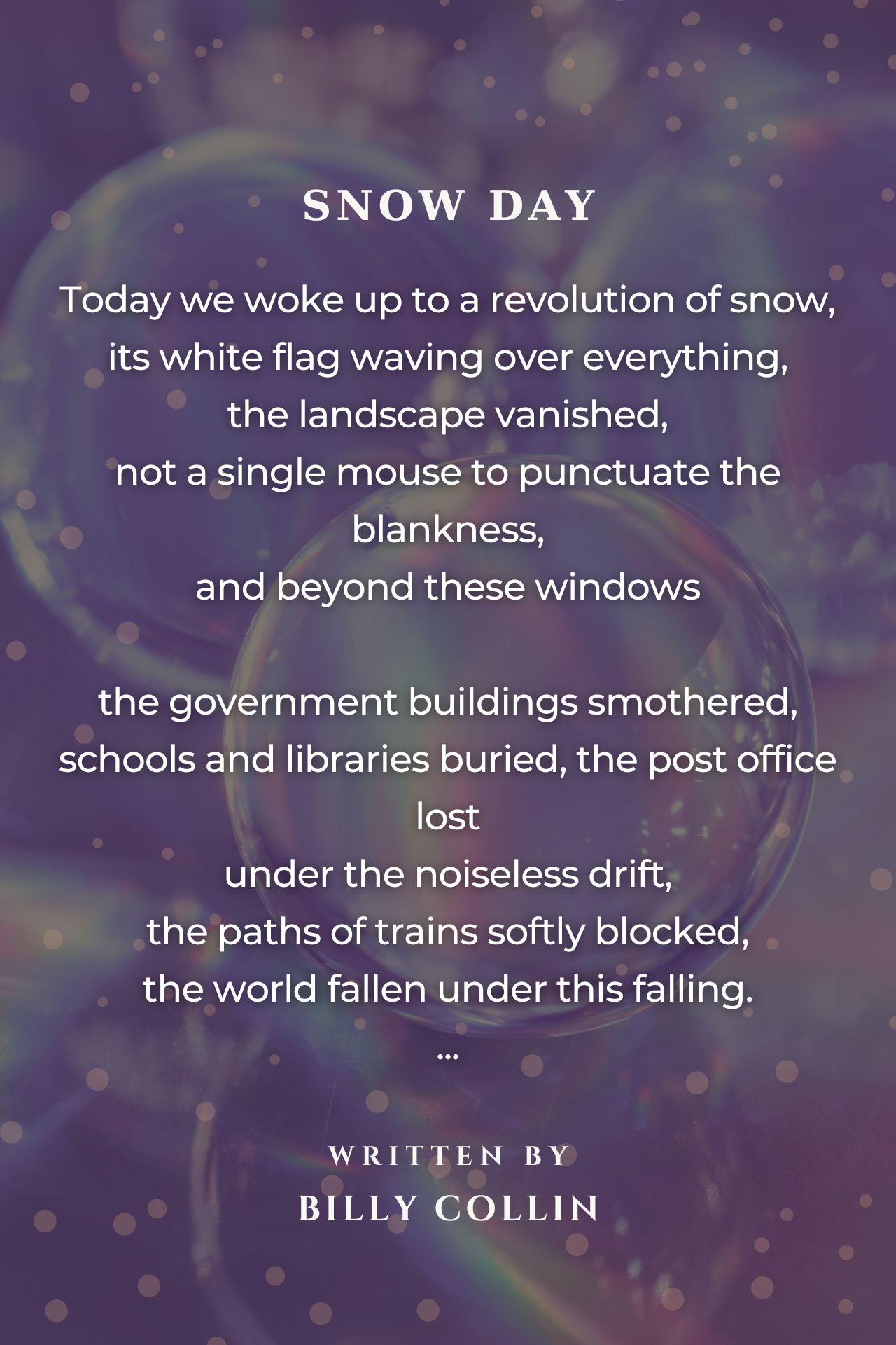 Poems About Snow Days Inspiring Winter Solstice Poems: Snowy Night By
