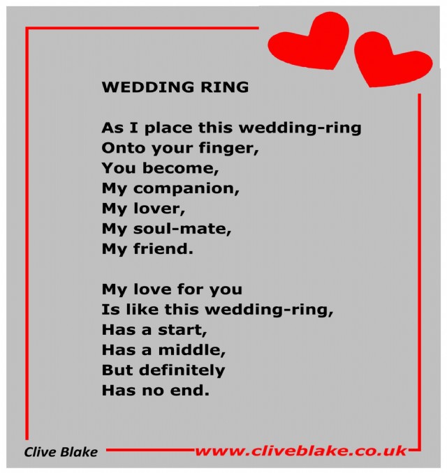 Wedding Ring Poem Wedding Poems, Meaningful Readings For Love And