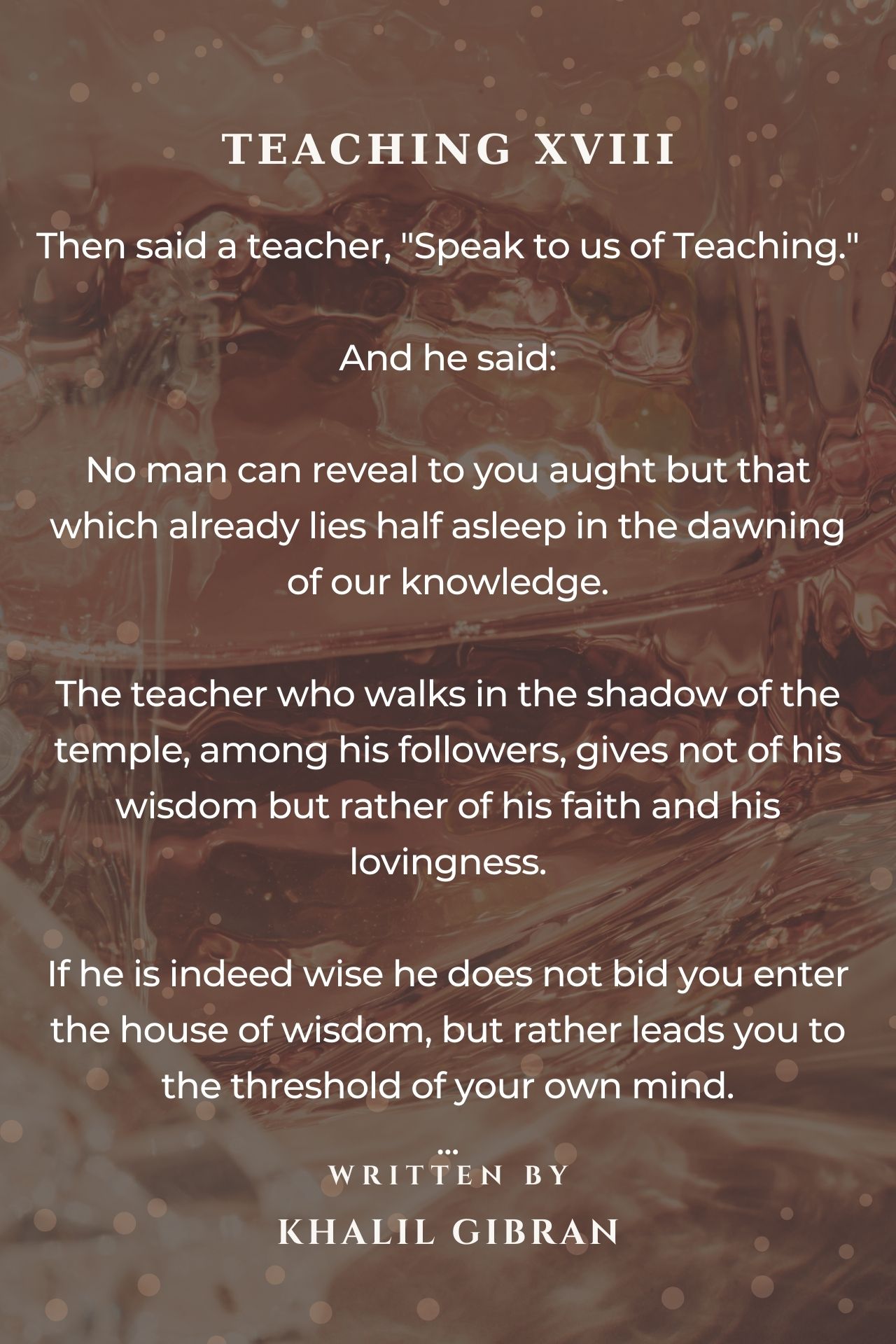 Khalil Gibran Education Quotes Khalil Gibran Quote