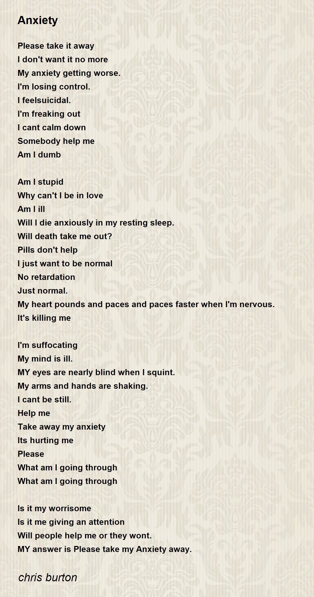 Nervous Poems Quotes Anxiety | CHRISTian Poetry ~ By Deborah Ann