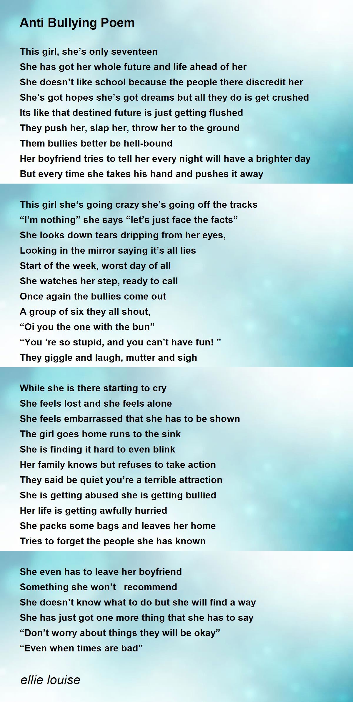 Anti Bullying Week Poems Infoupdate Anti Bullying Week Poems Infoupdate