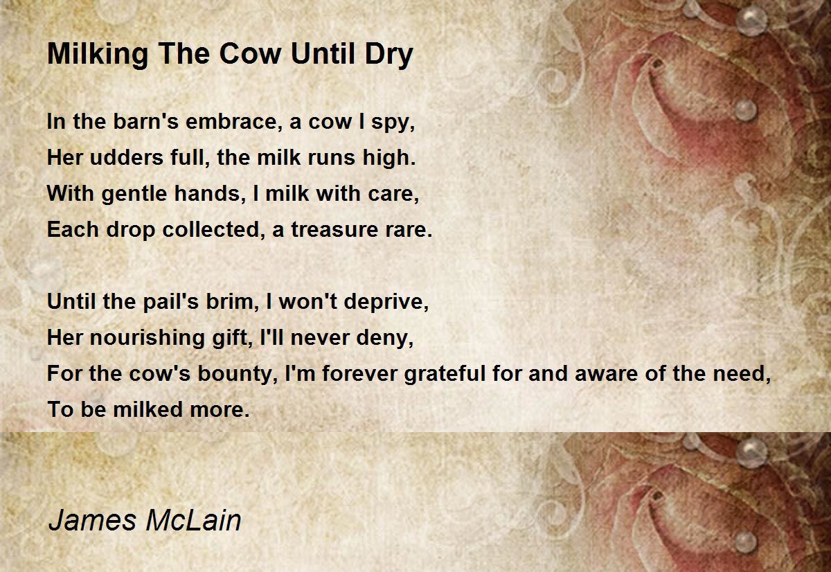 Poems About Milking Cows Kenn Nesbitt | New Funny Poem For Kids: "The