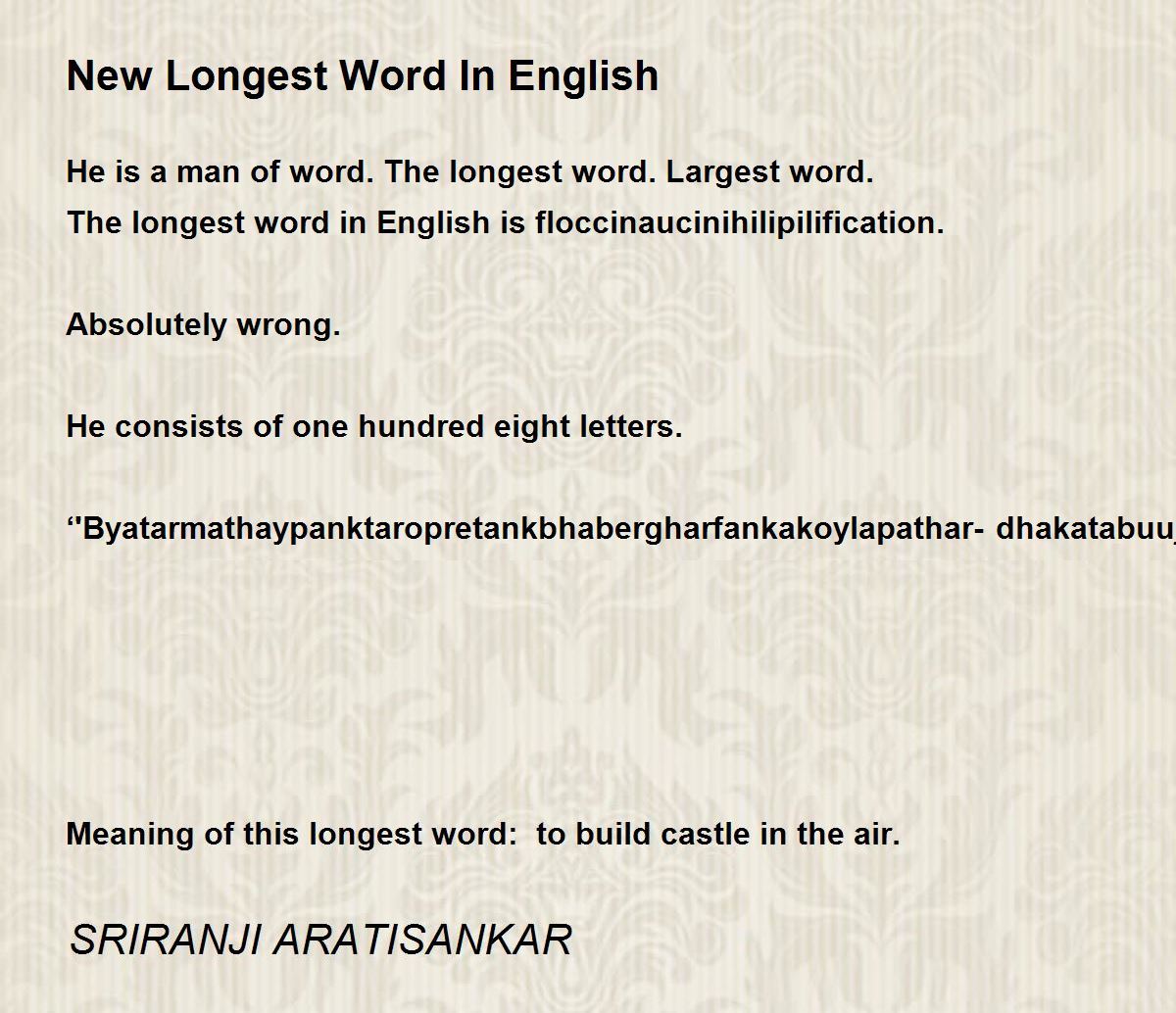Longest Word In The World 10 Longest Words In The English Language