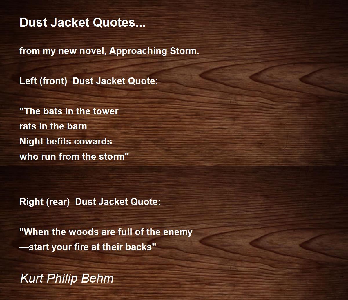Dust Jacket Quotes