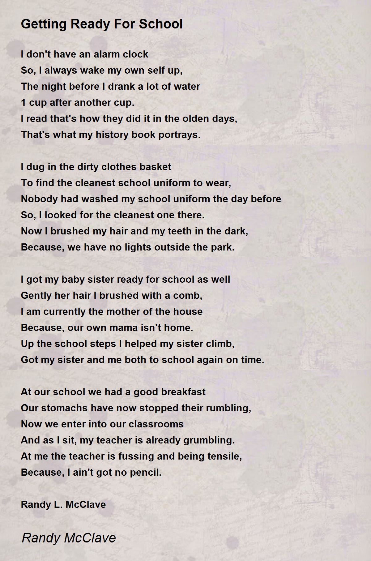 Getting Ready For School Poems New School | LearnEnglish Kids