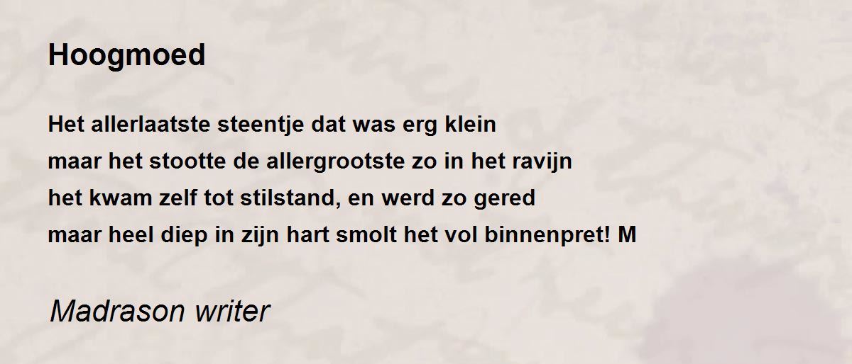 Hoogmoed Quotes