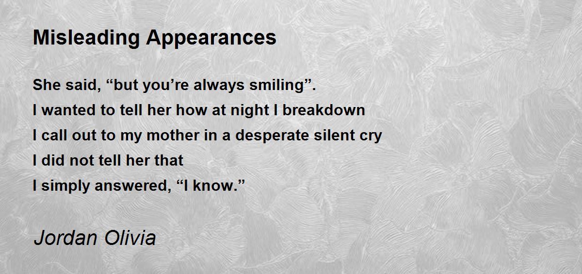 Misleading Appearance Quotes Fake Smile Funny, Sarcastic Quote