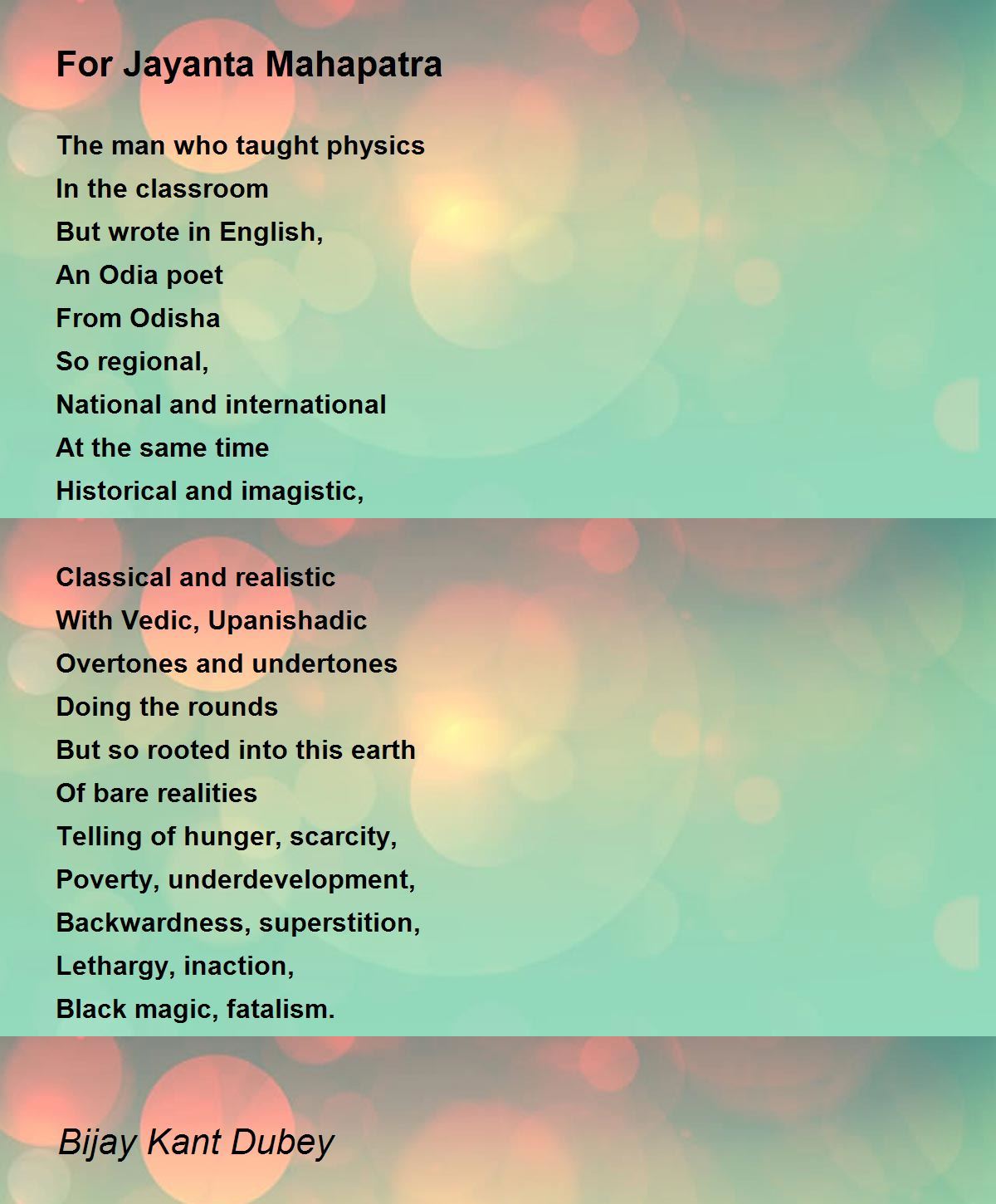 Jayant Mahapatra Quotes Re Reading Jayanta Mahapatra: Selected Poems: