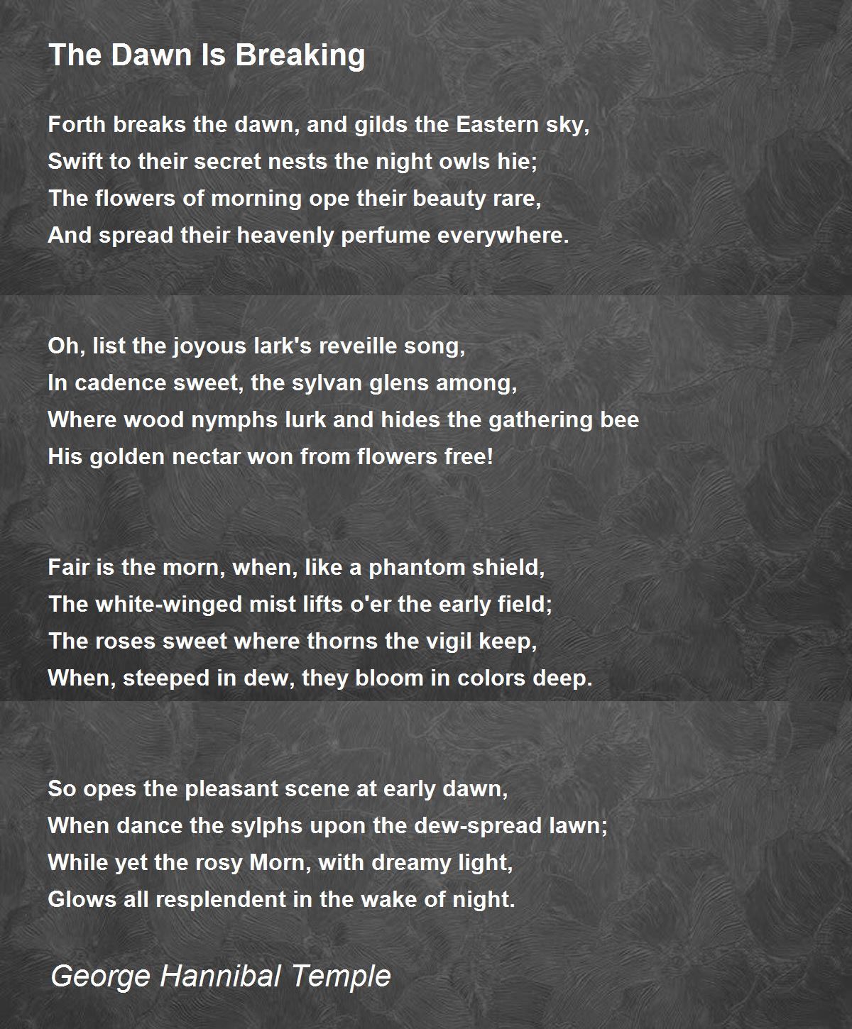 The Dawn S Awake Poem Meaning - Infoupdate.org