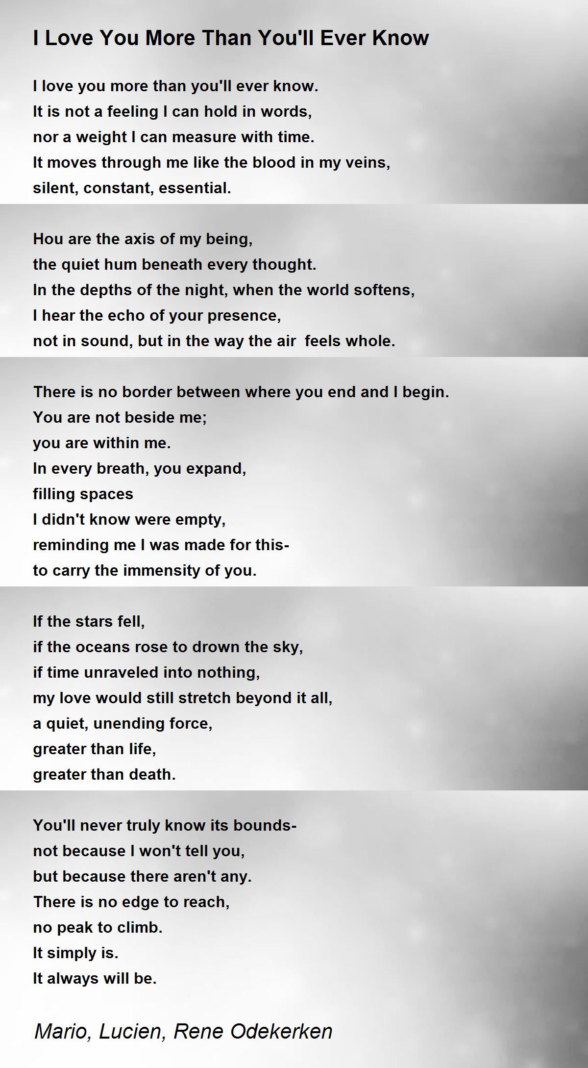 I Love You More Than Youll Ever Know Poems 98 Love Quotes: The Best