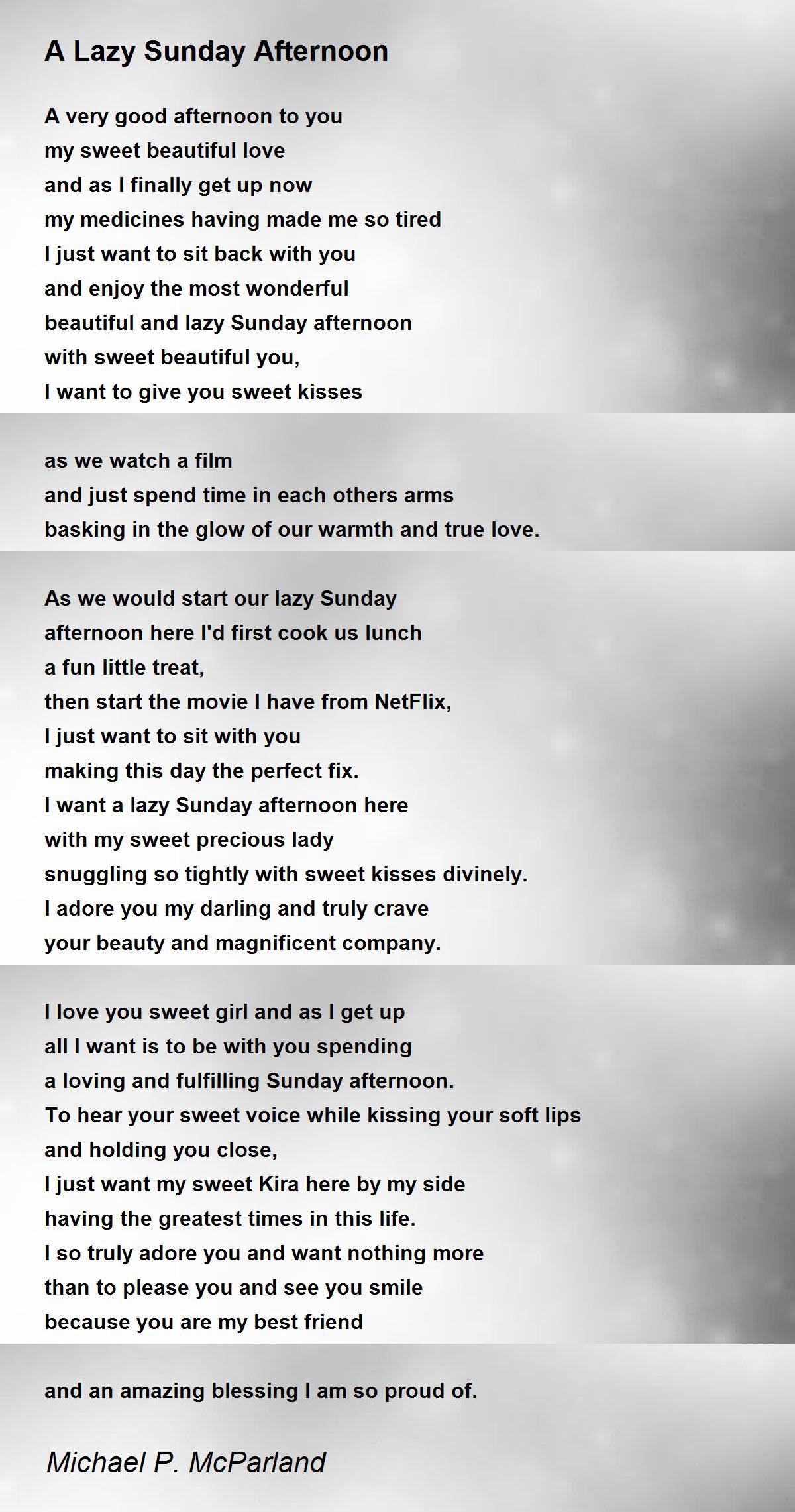 Lazy Sunday Afternoon