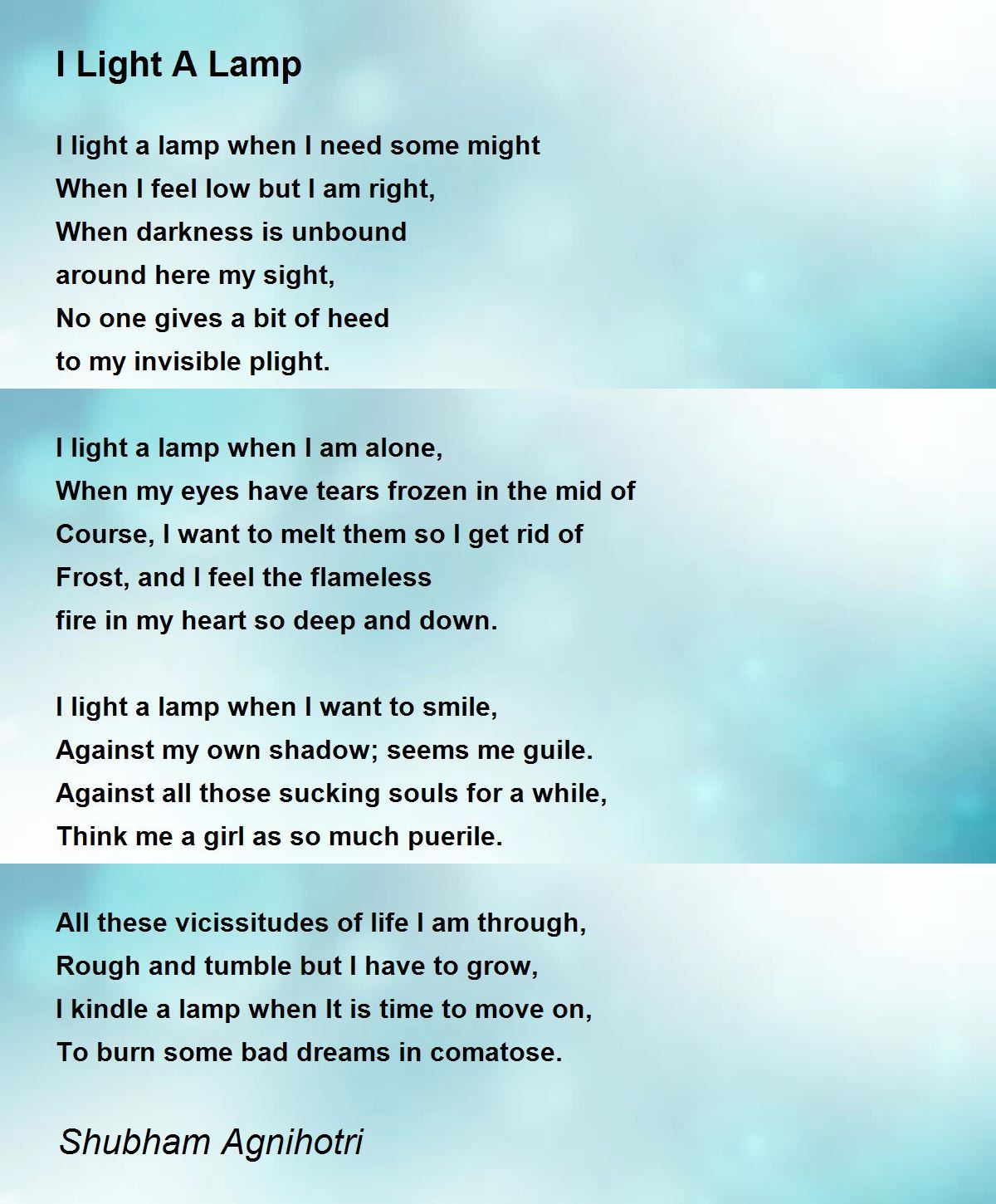 Poems About Light Bulbs