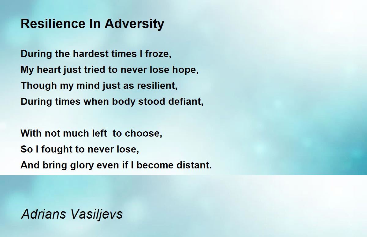 Overcoming Adversity Poems A Fallen Warrior A Fallen Warrior Poem By
