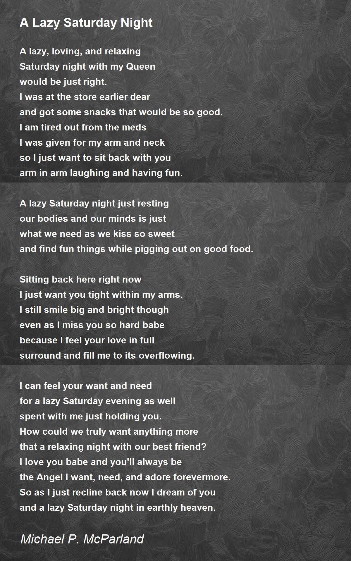 Lazy Saturday Afternoon