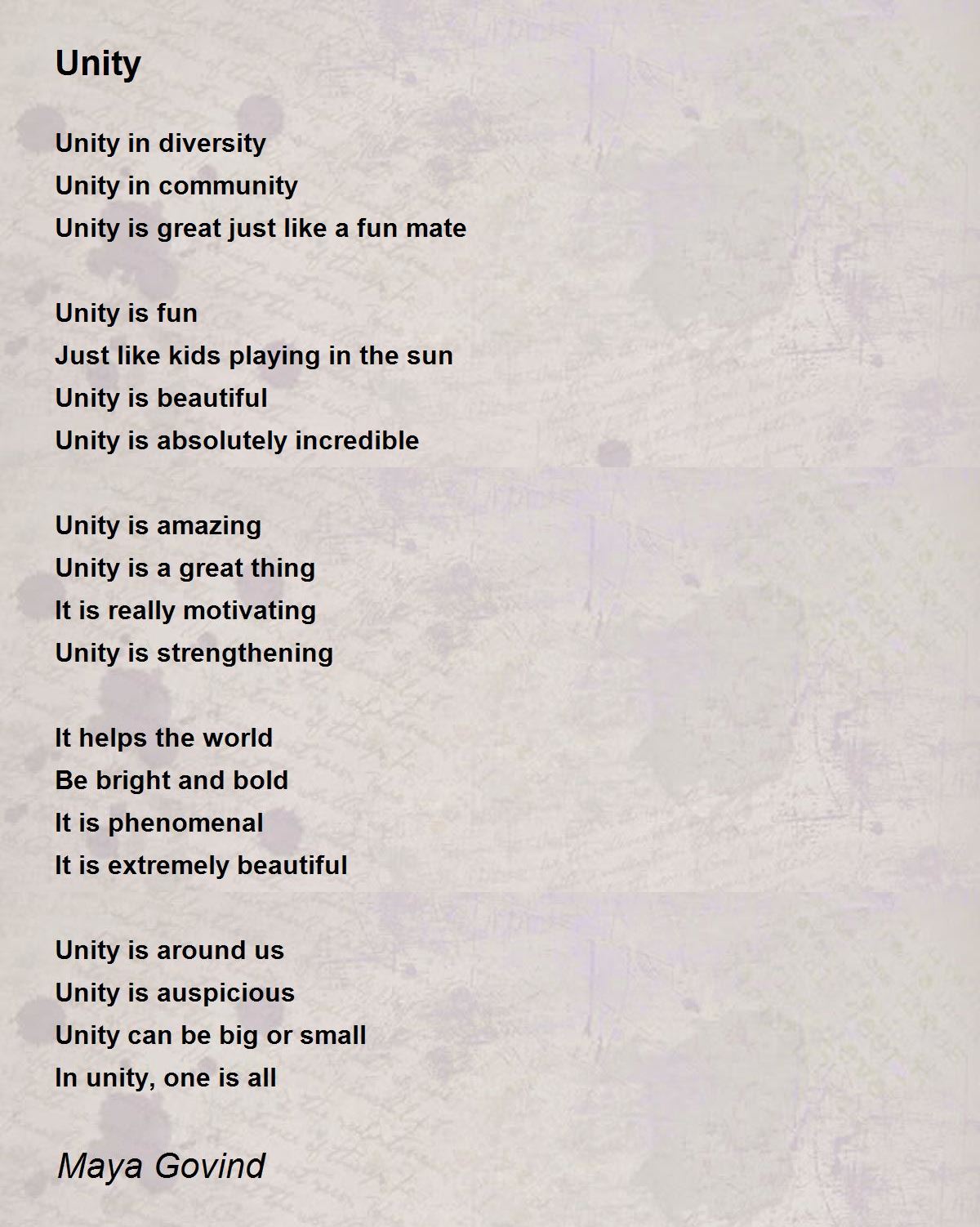 Unity Poems And Quotes I Am A Human Being" · Maya Angelou