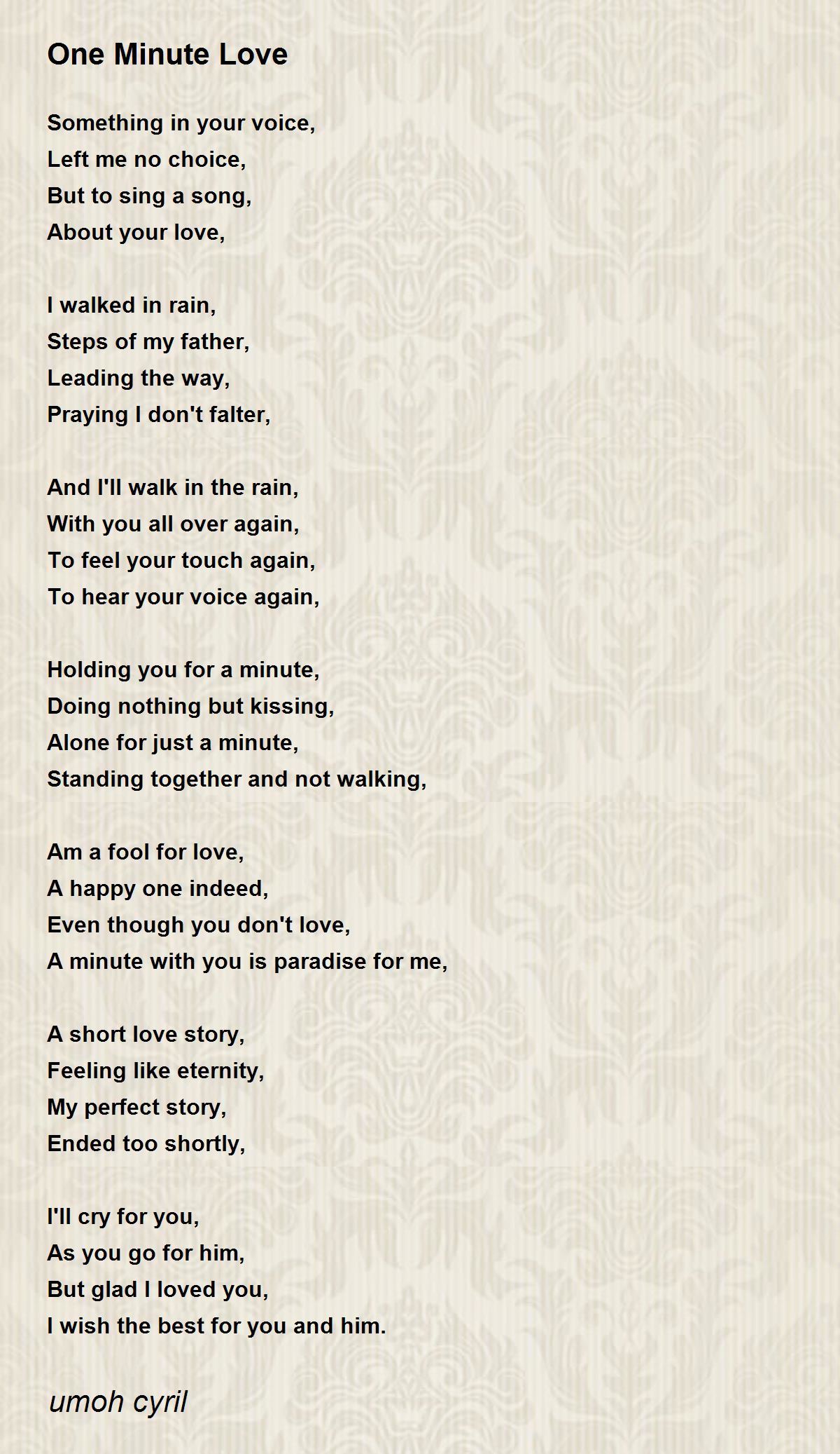 What Is A Minute Poem Infoupdate What Is A Minute Poem Infoupdate
