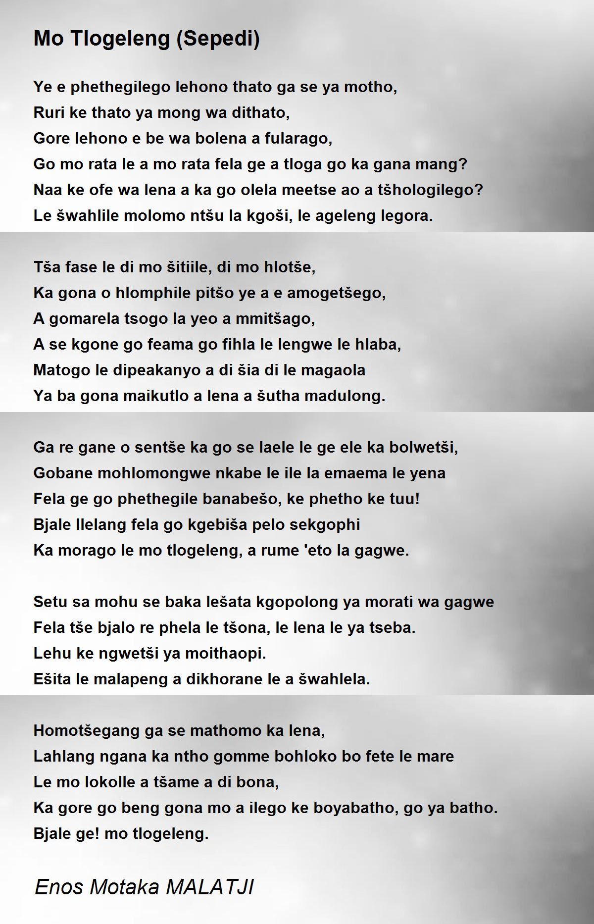 Sepedi Quotes BOWELAKALANA SEPEDI HOME LANGUAGE GRADE 8 NOVEL EPDF