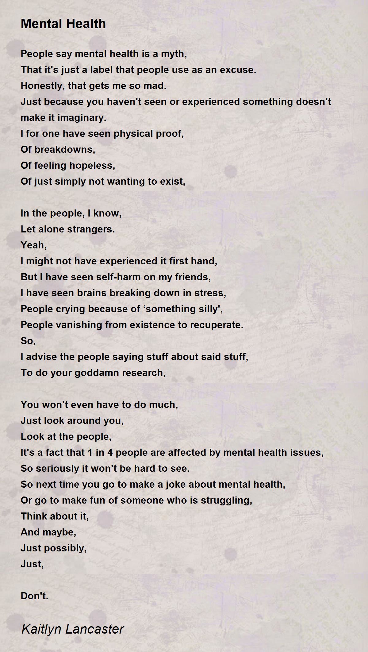 Clic Poems About Mental Health Infoupdate