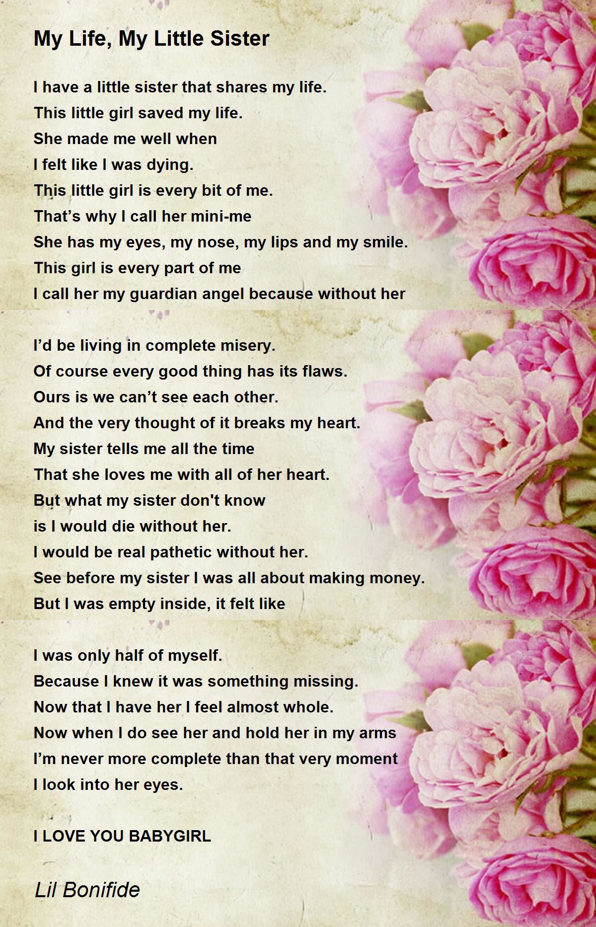 Little Sister Poems Little Sister Poems