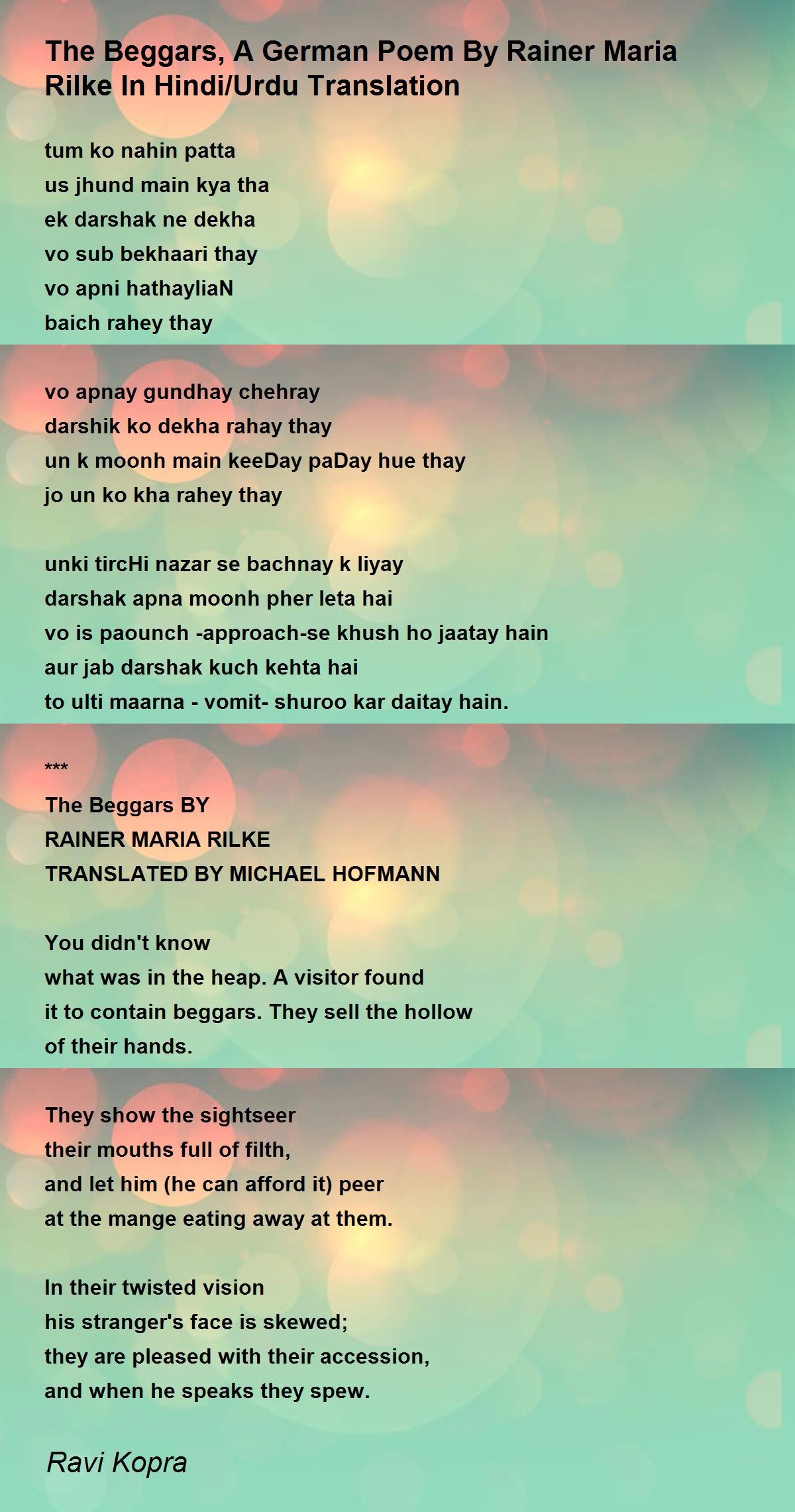 Rainer Maria Rilke Poems In German And English | Sitedoct.org